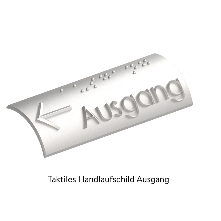Taktile Handlaufschilder - jetzt bestellen